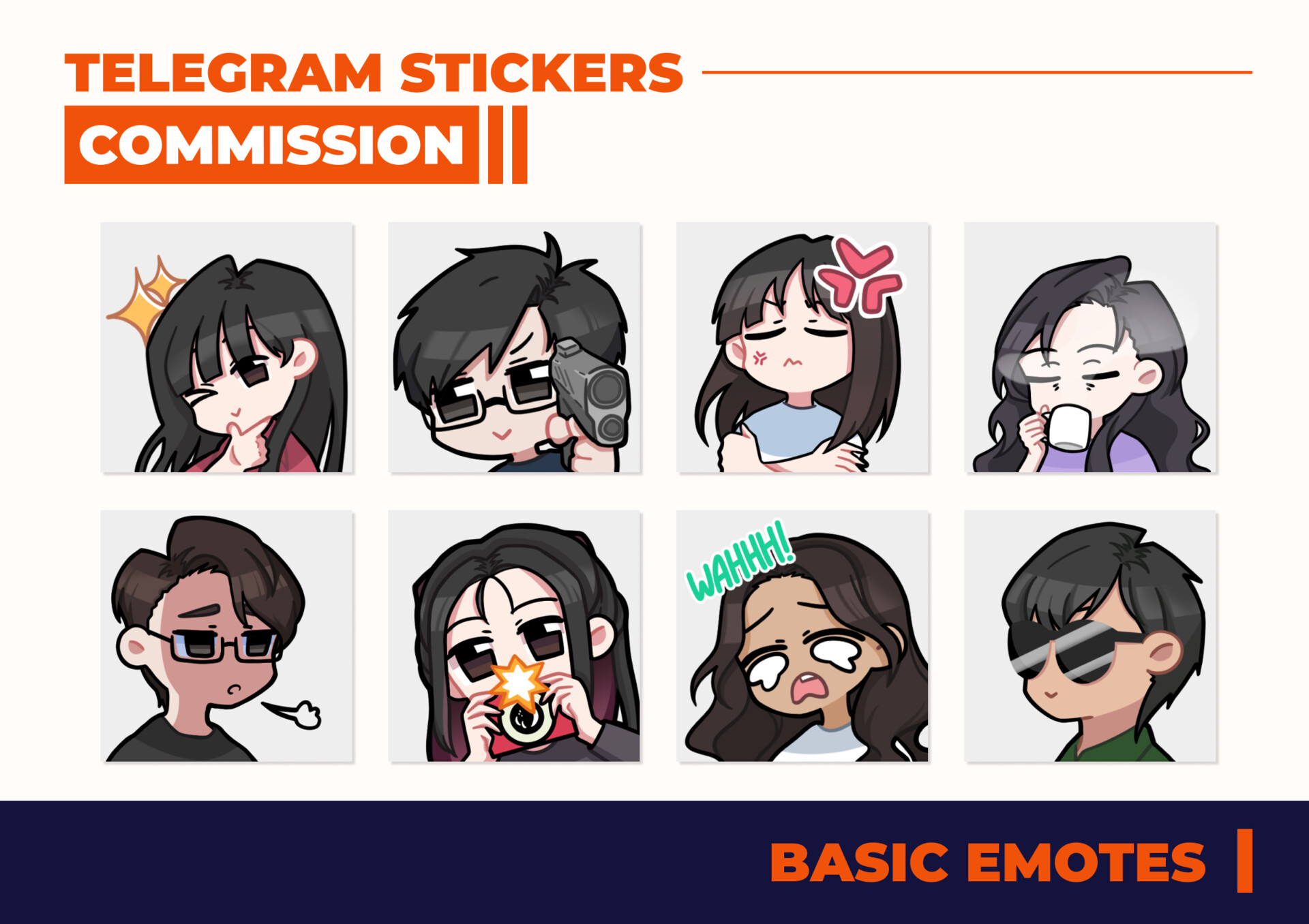ArtStation - Telegram stickers commission