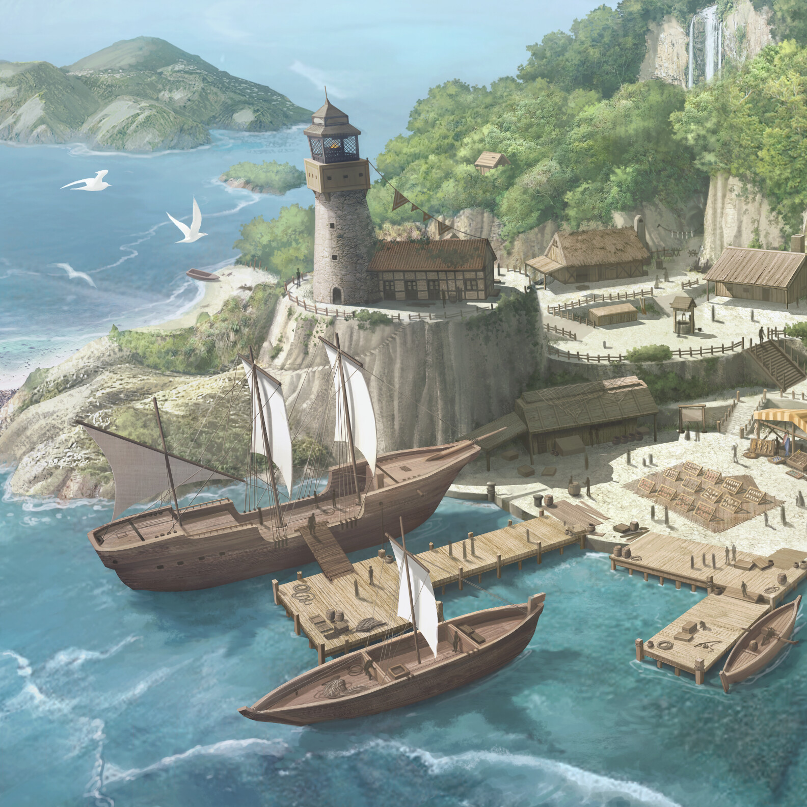 ArtStation - Port town