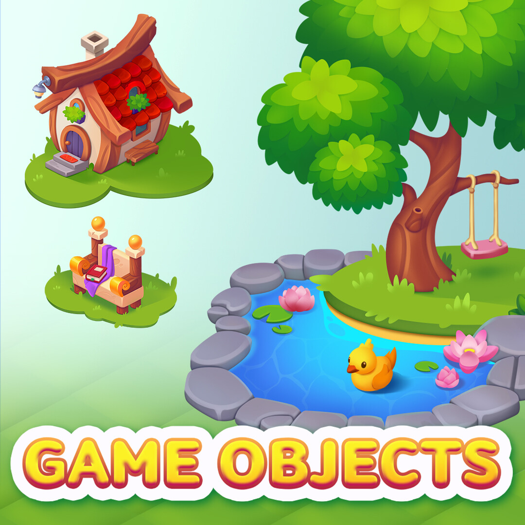 ArtStation - Props for a mobile game