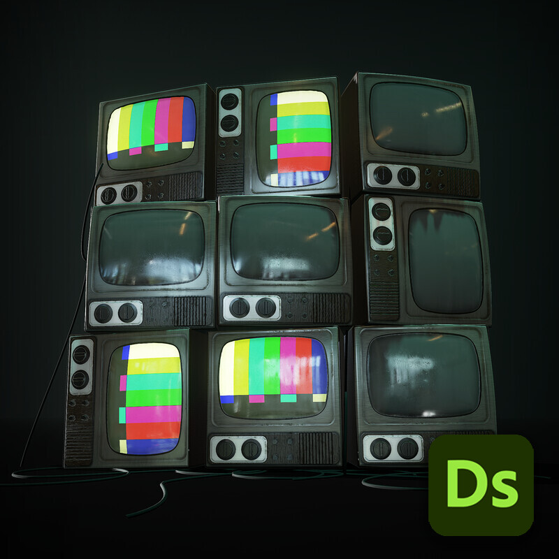 ArtStation - TV Set (Substance 3d Designer)