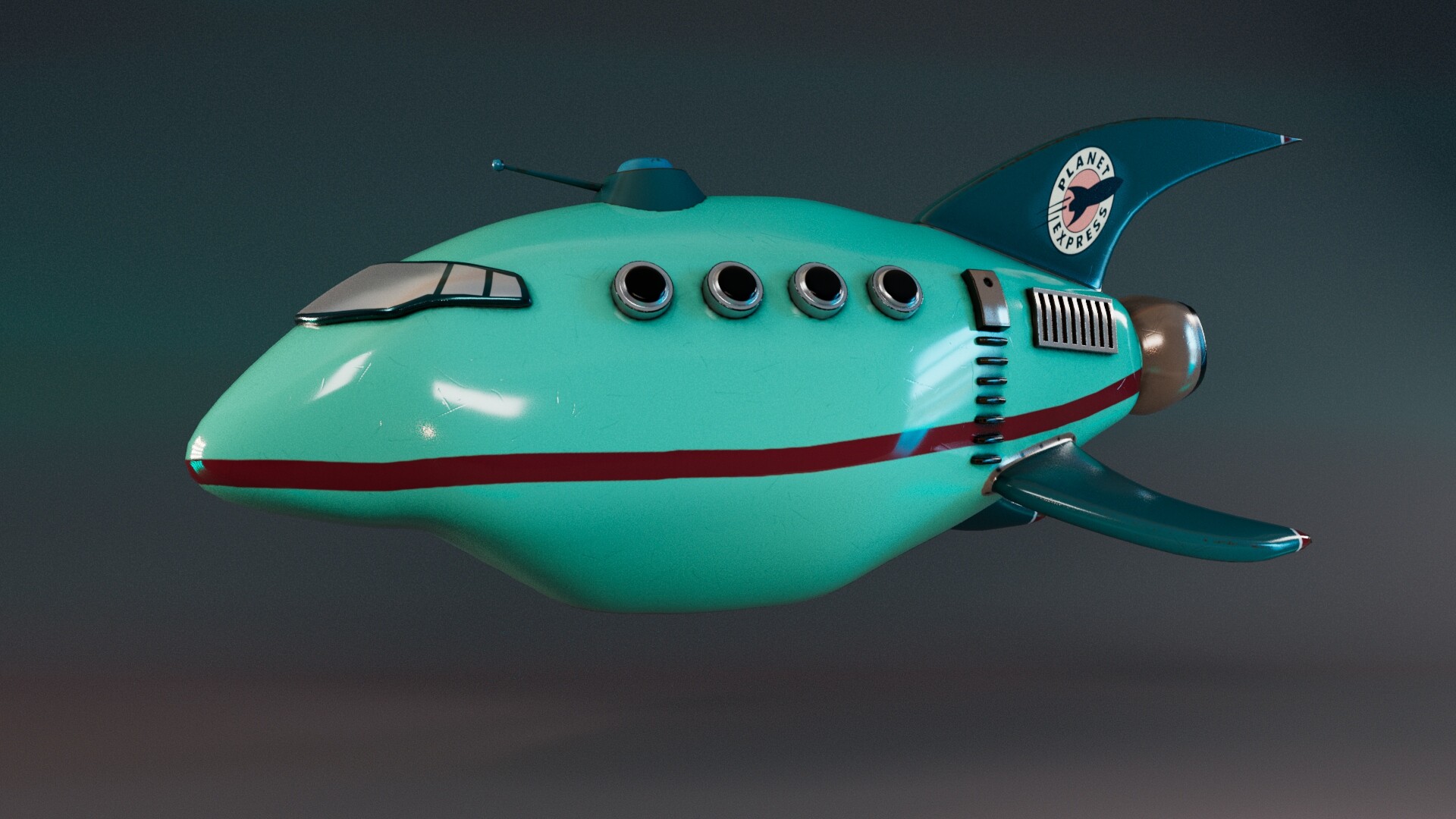 Planet Express Ship Wallpaper Gyrating "Planet Express" Ship From
