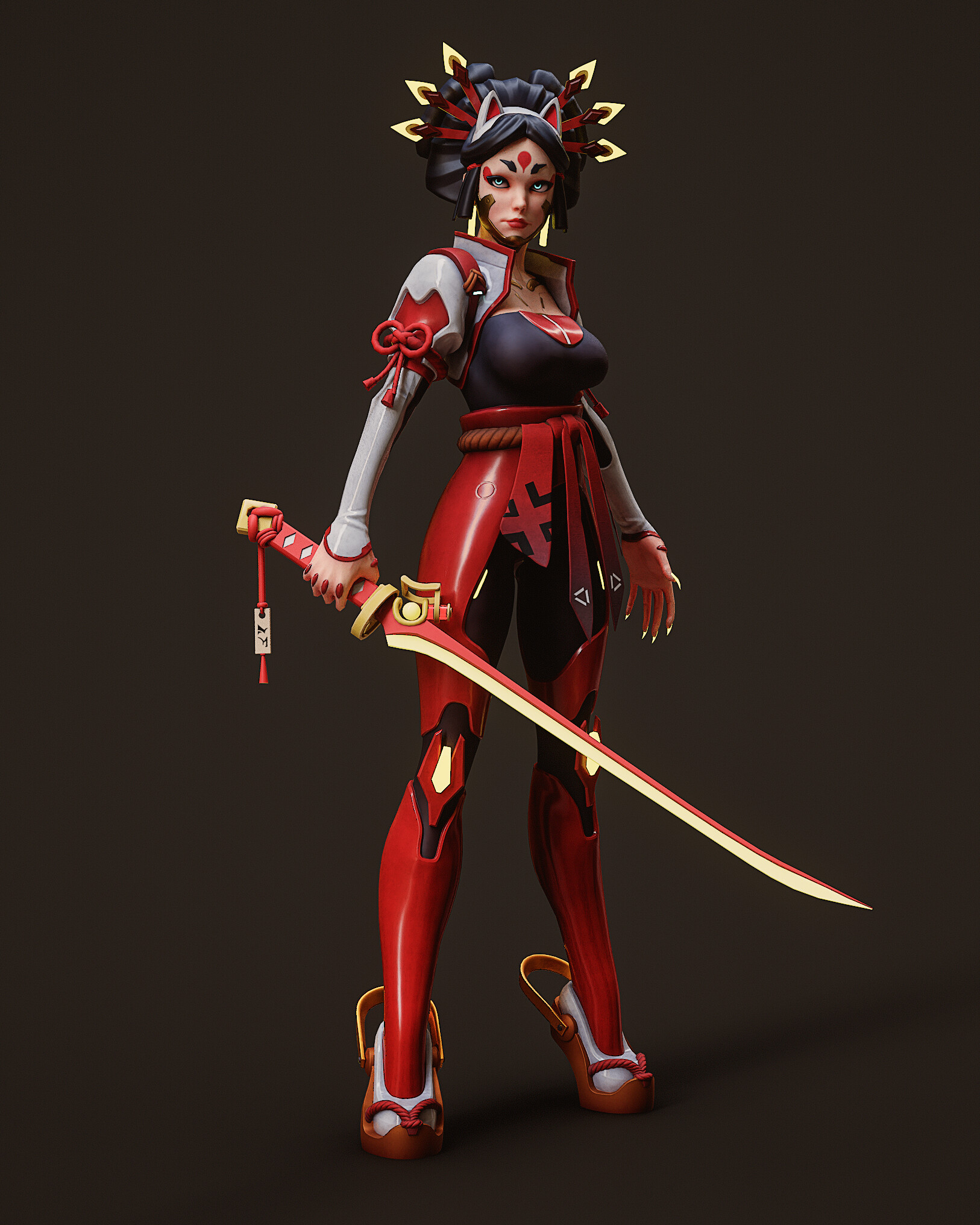 ArtStation - Ryoko - Cyber Samurai