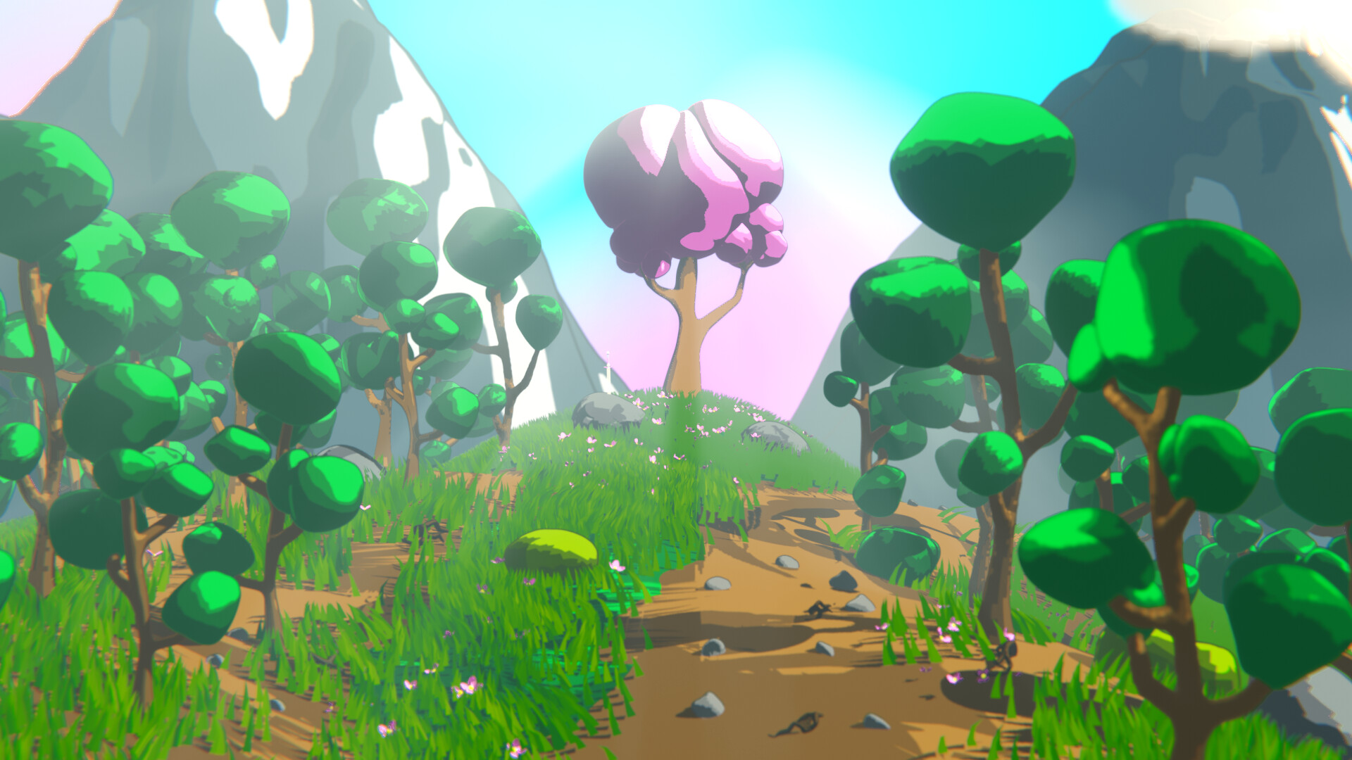 ArtStation - Whimsical pink valley