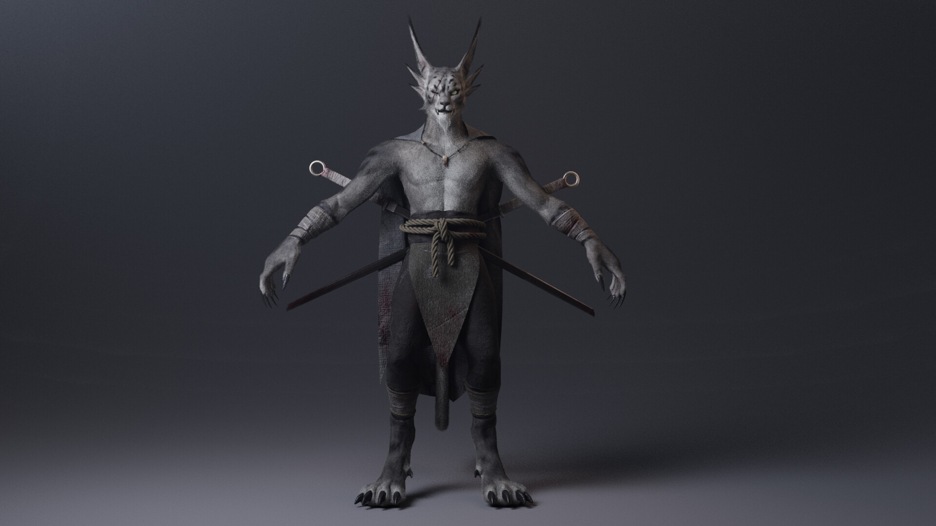 ArtStation - Snow leopard killer 'Di Feng' model