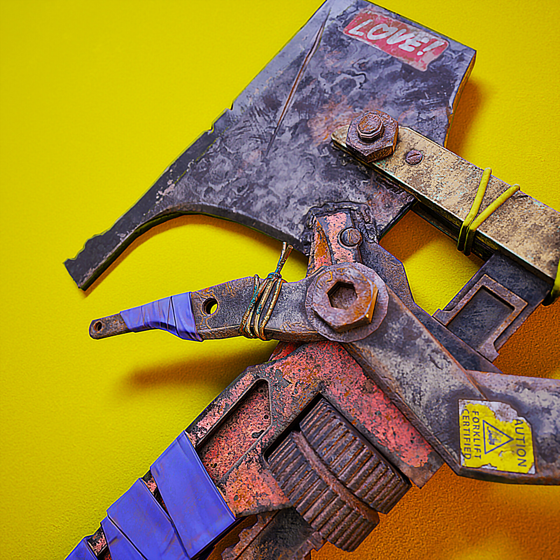 ArtStation - Rusty Scrap Axe