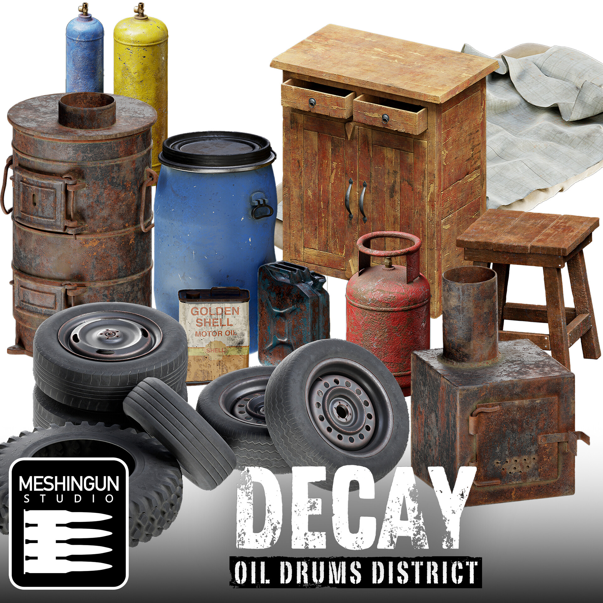 ArtStation - Decay: Oil Drums District | Props