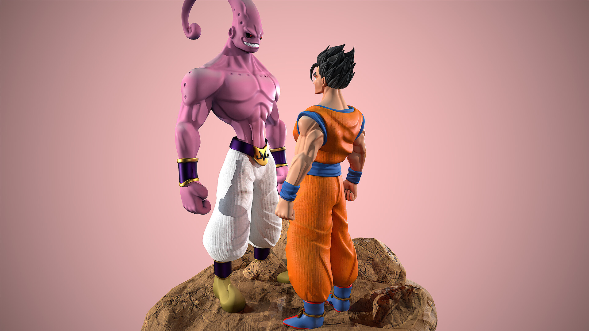 ArtStation - Majin Buu vs Gohan