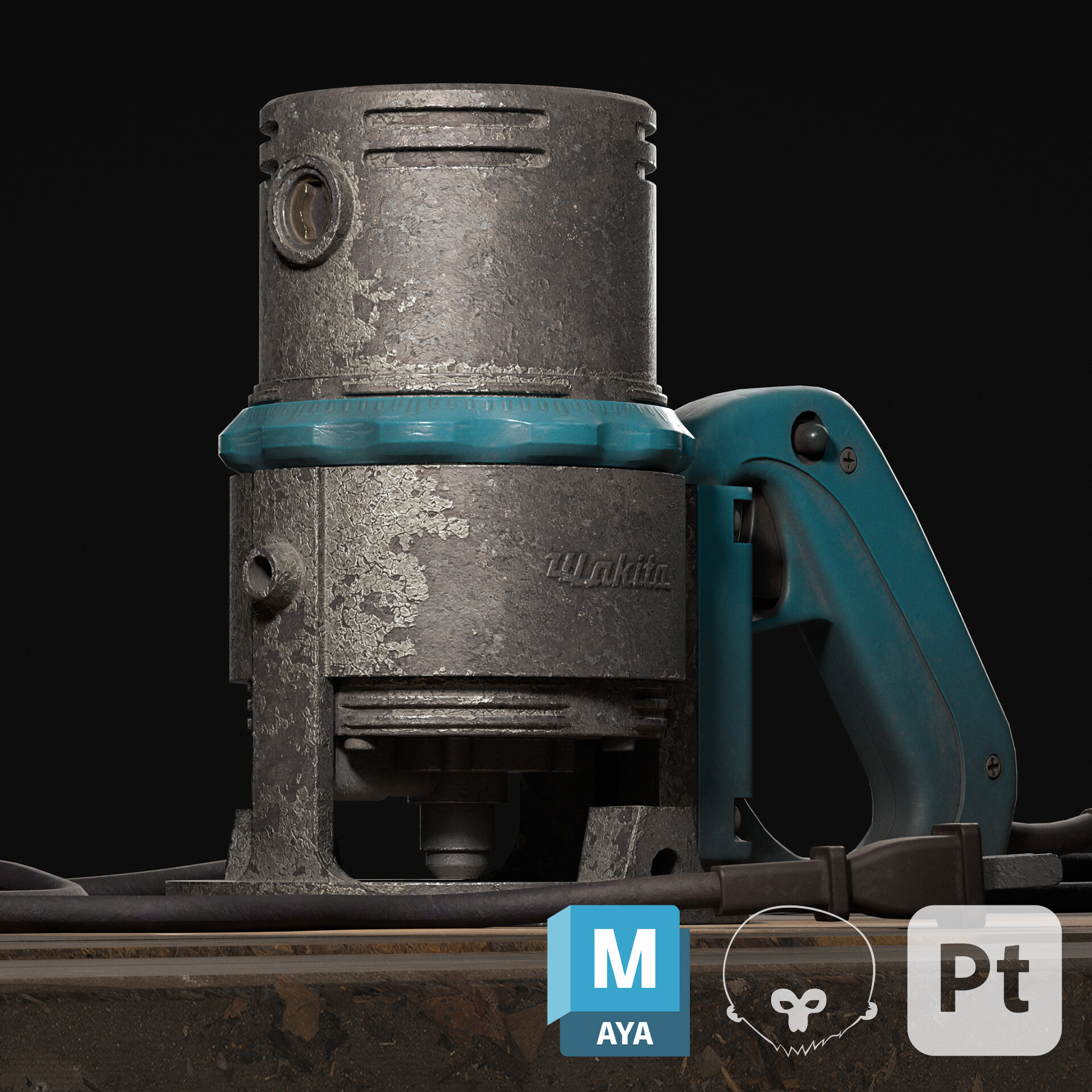 ArtStation - Old Router Texturing