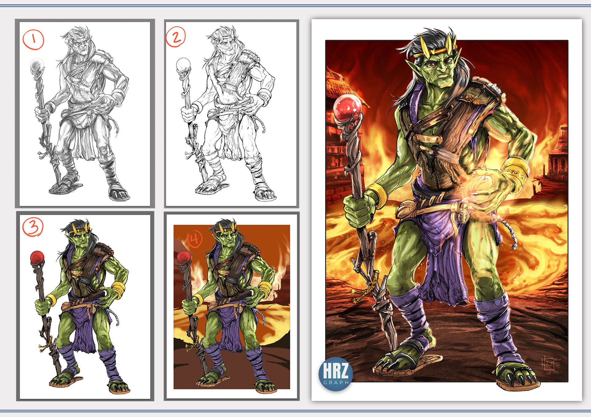 ArtStation - [DnD5E] Troll Wizard