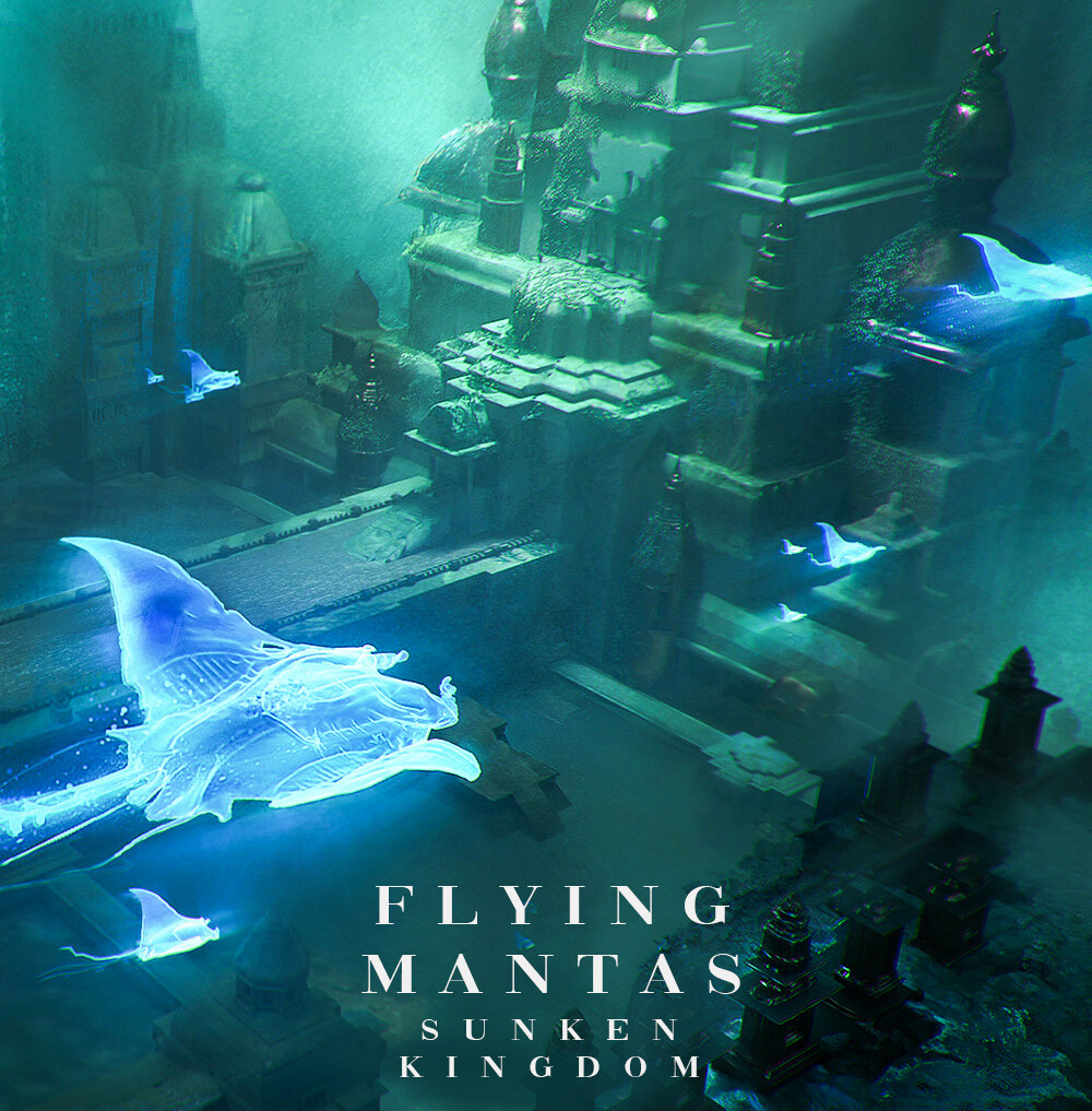 ArtStation - Sunken Kingdom - Soaring Manta Rays