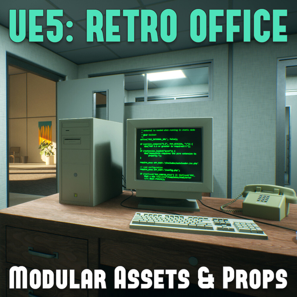 ArtStation - UE5 Retro Office Project (Tutorial Course and Assets)