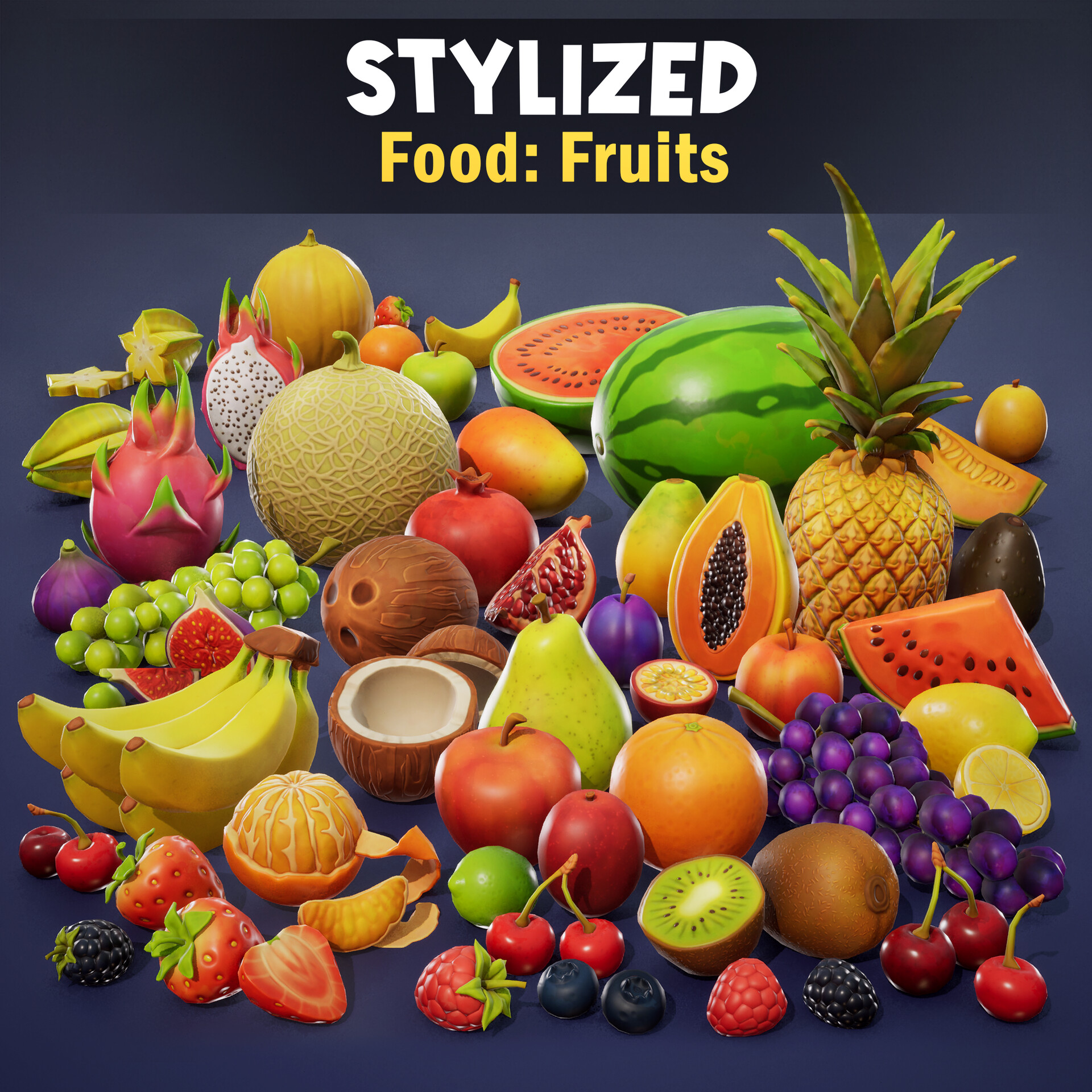 ArtStation - Stylized Food: Fruits