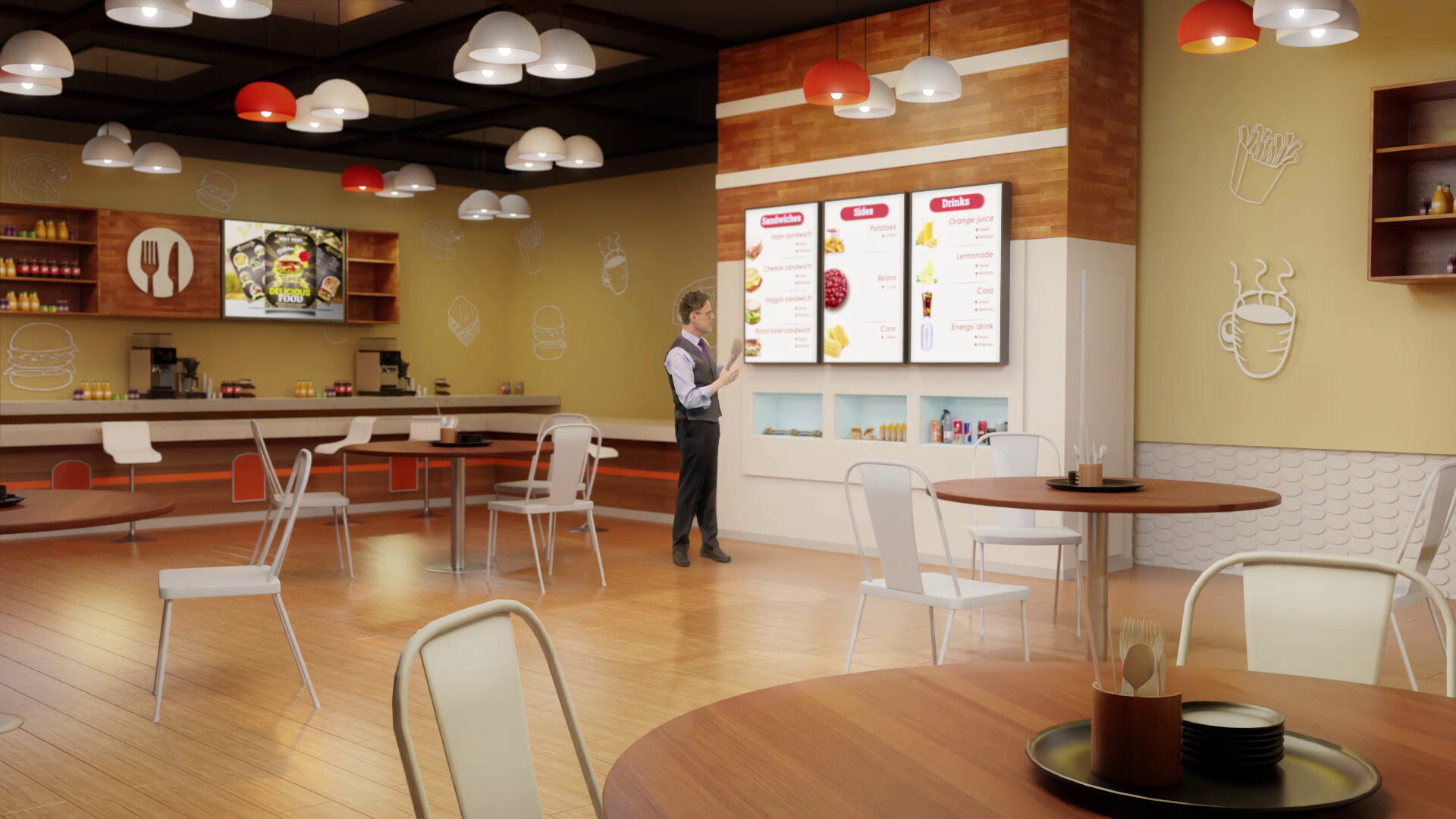 ArtStation - Cafeteria Transition Animation