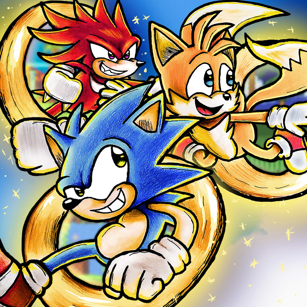 ArtStation - Team Sonic (Sonic, Tails and Knuckles)