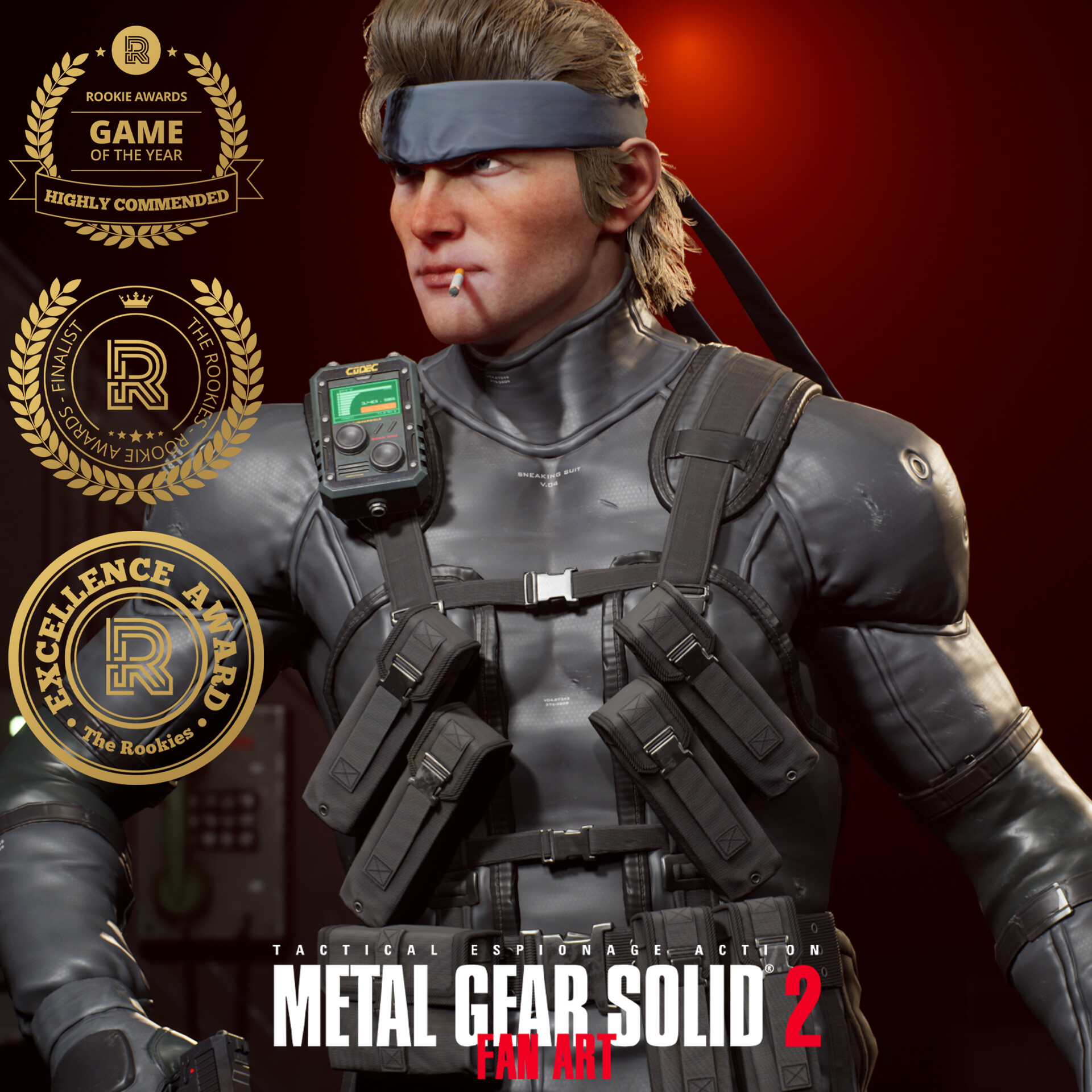 ArtStation - Metal Gear Solid II Snake Fan Art