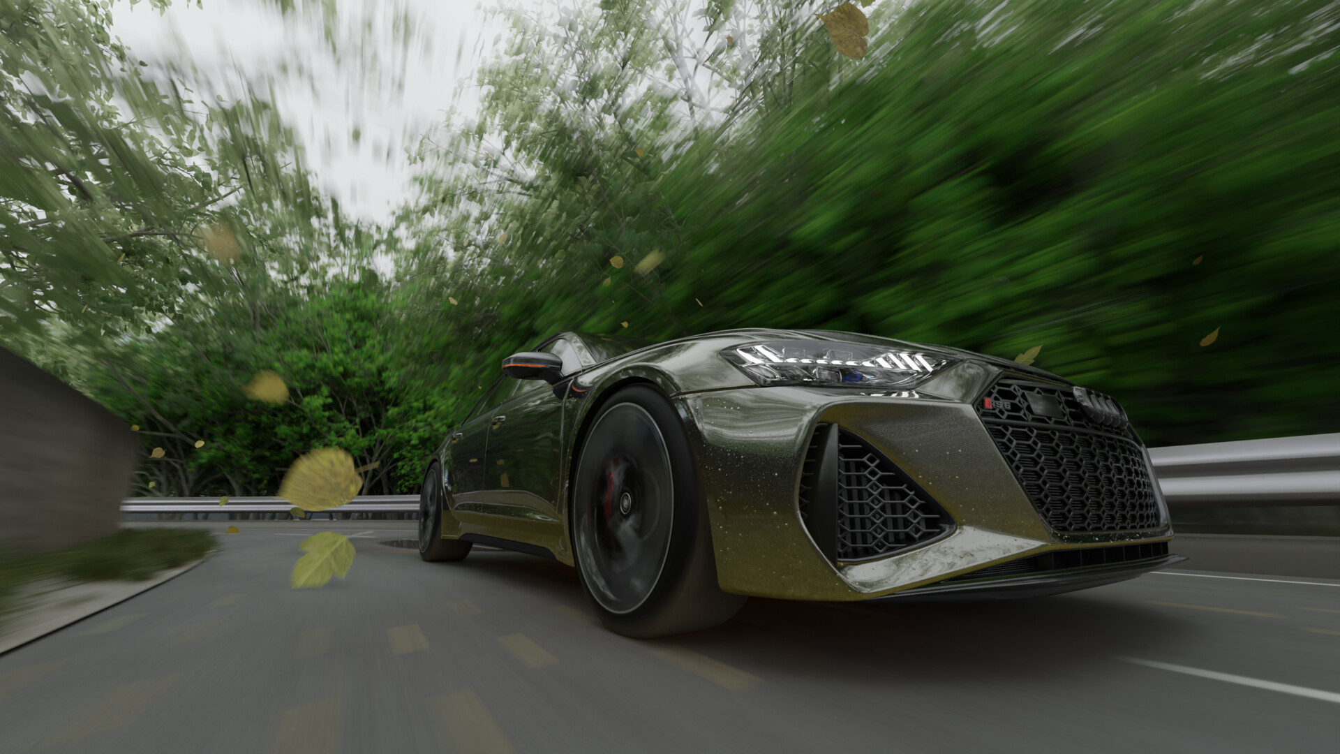 ArtStation - Audi RS6 autumn shots