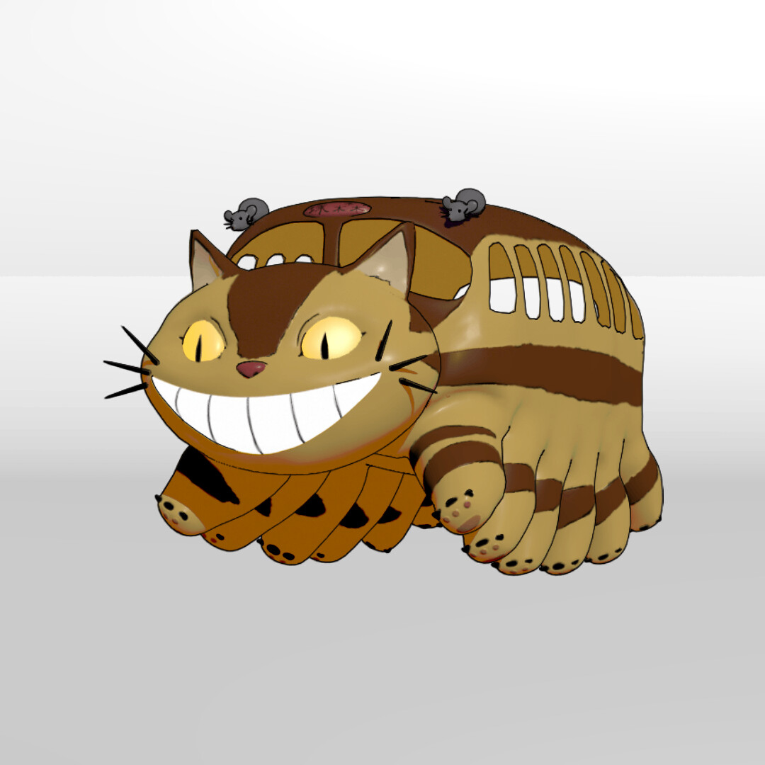ArtStation - 3D Fanart | Catbus and other Studio Ghibli assets