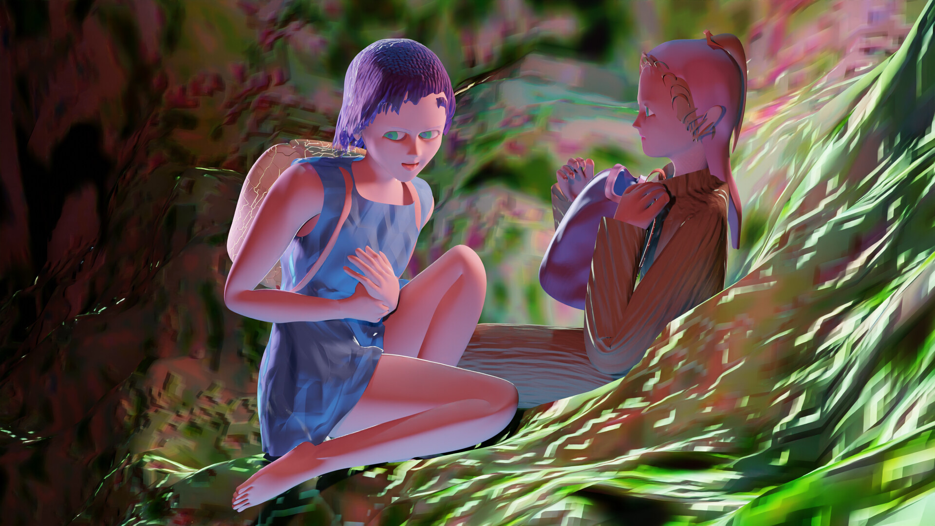 ArtStation - Extract from the film "Enfant Pâle" - The Young Girl Emma speaks to the Old Woman
