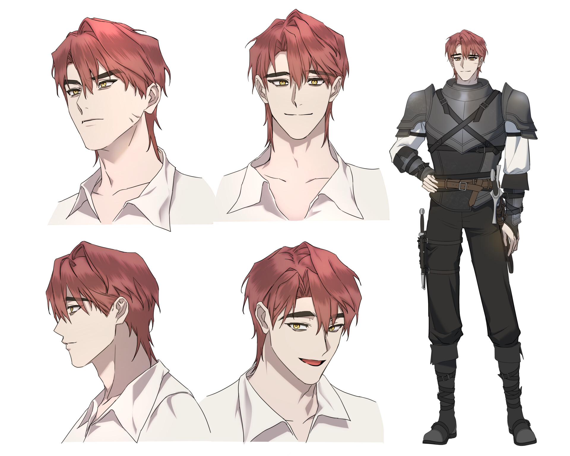 ArtStation - Mercenary leader character sheet