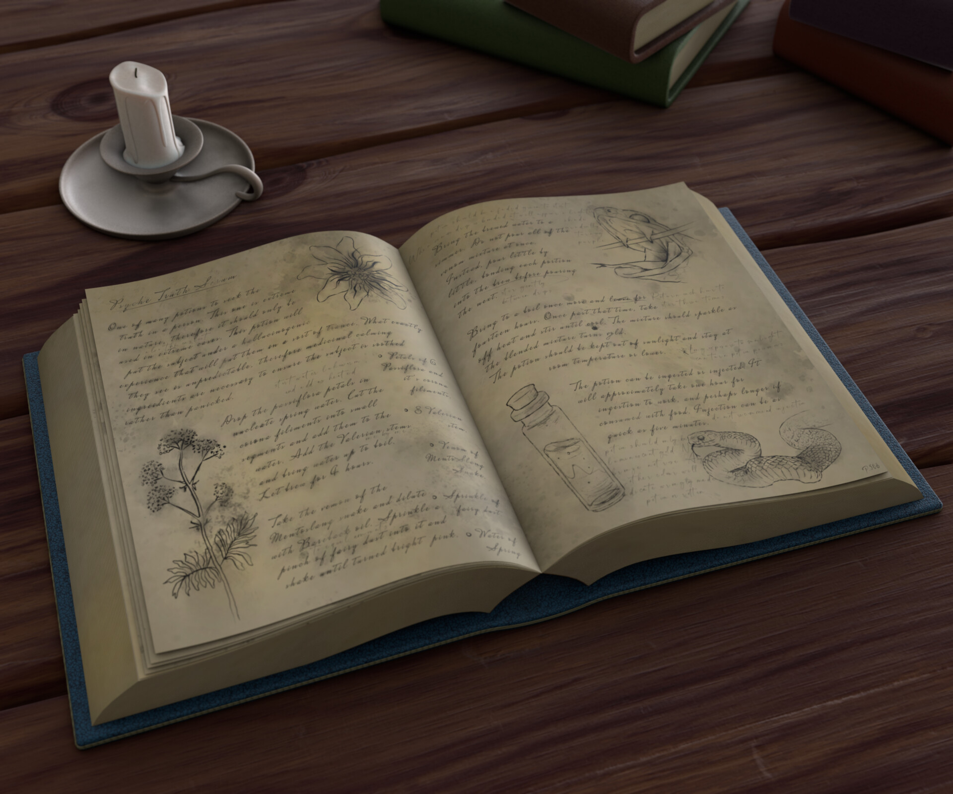 ArtStation - Alchemist's Journal - Book Opening Animation