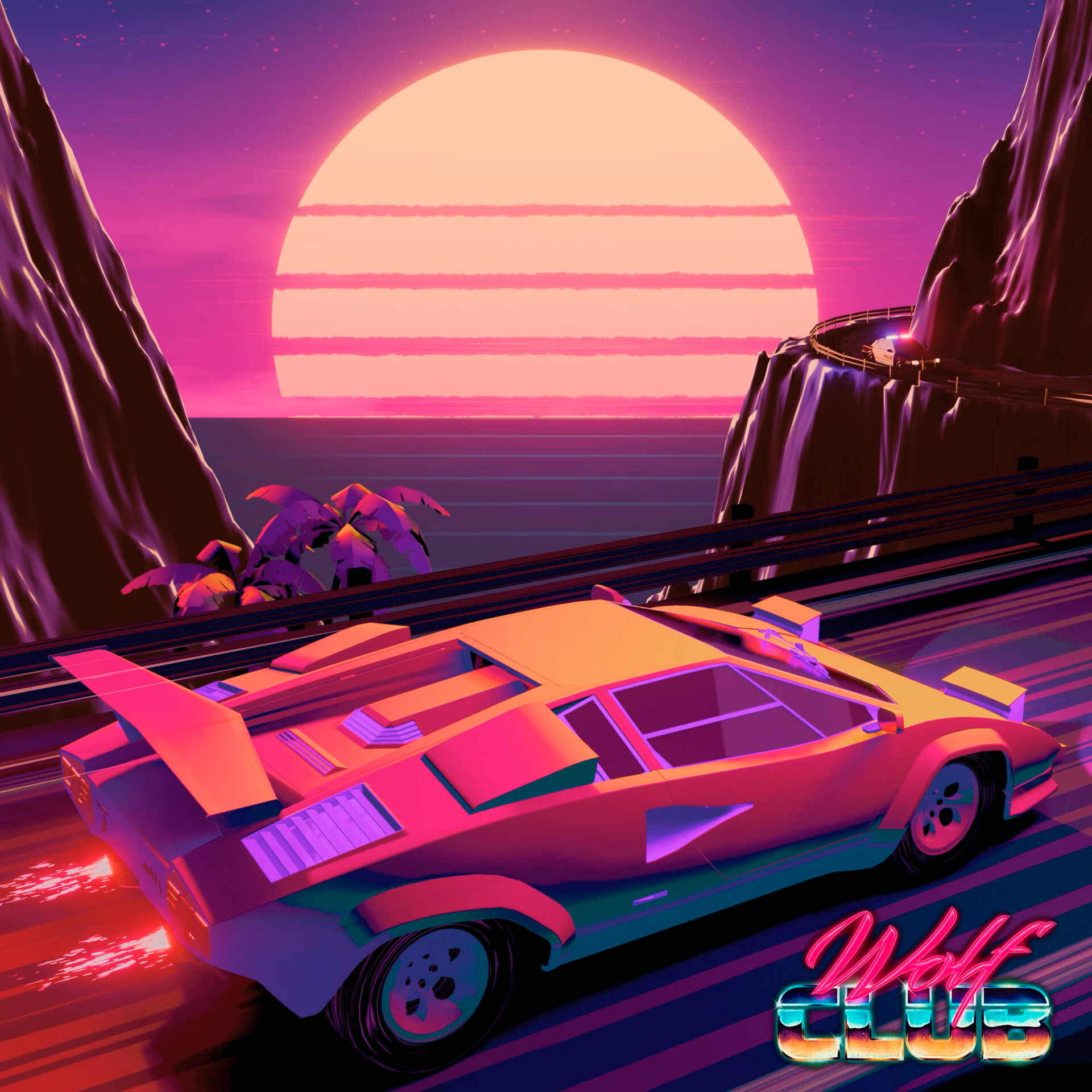 ArtStation - Retro Wave Car | W O L F C L U B