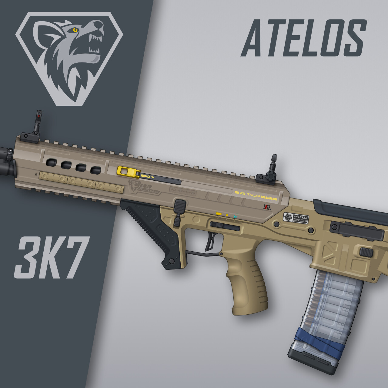 ArtStation - 3K7 "Atelos" Assault Rifle