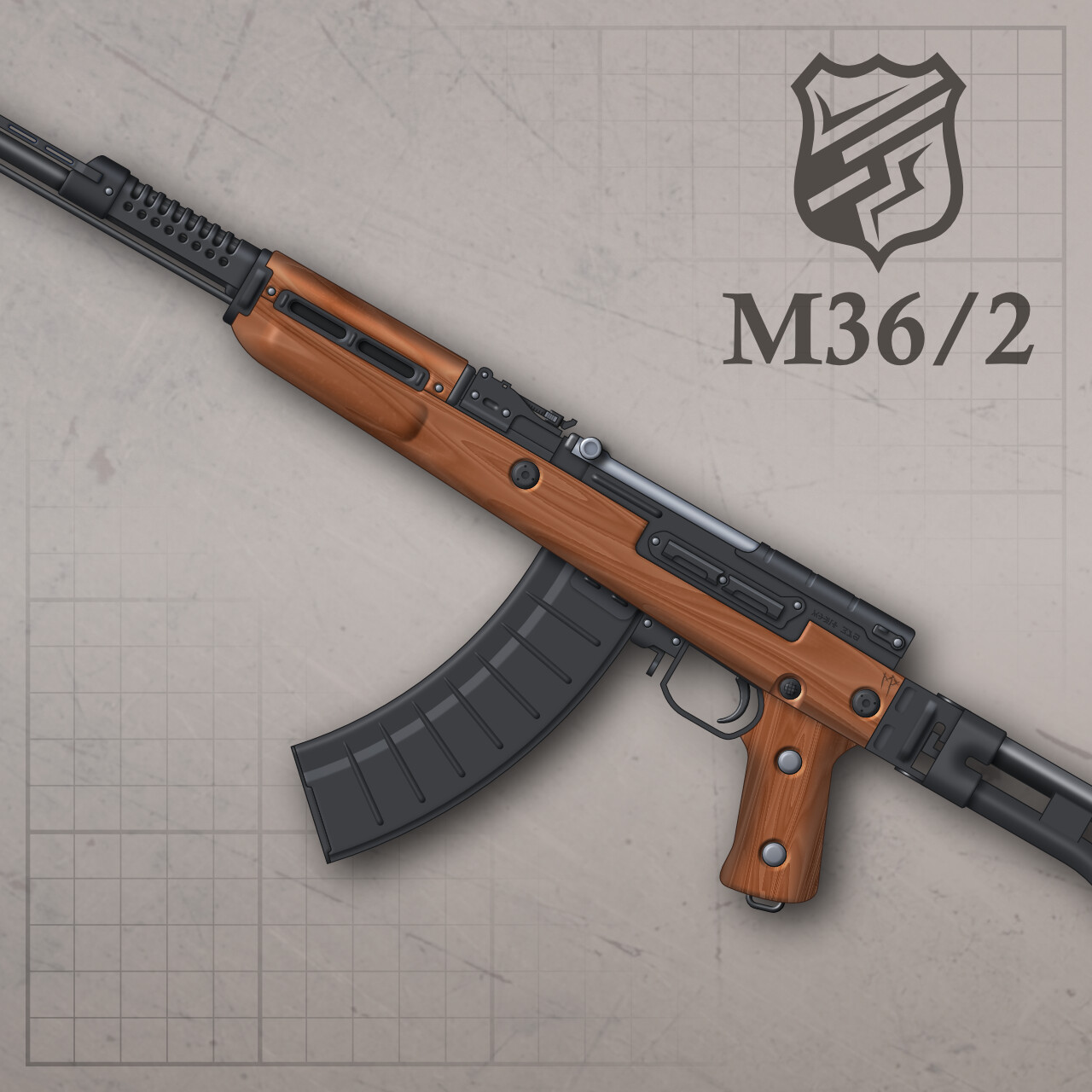 ArtStation - M36/2 Assault Rifle