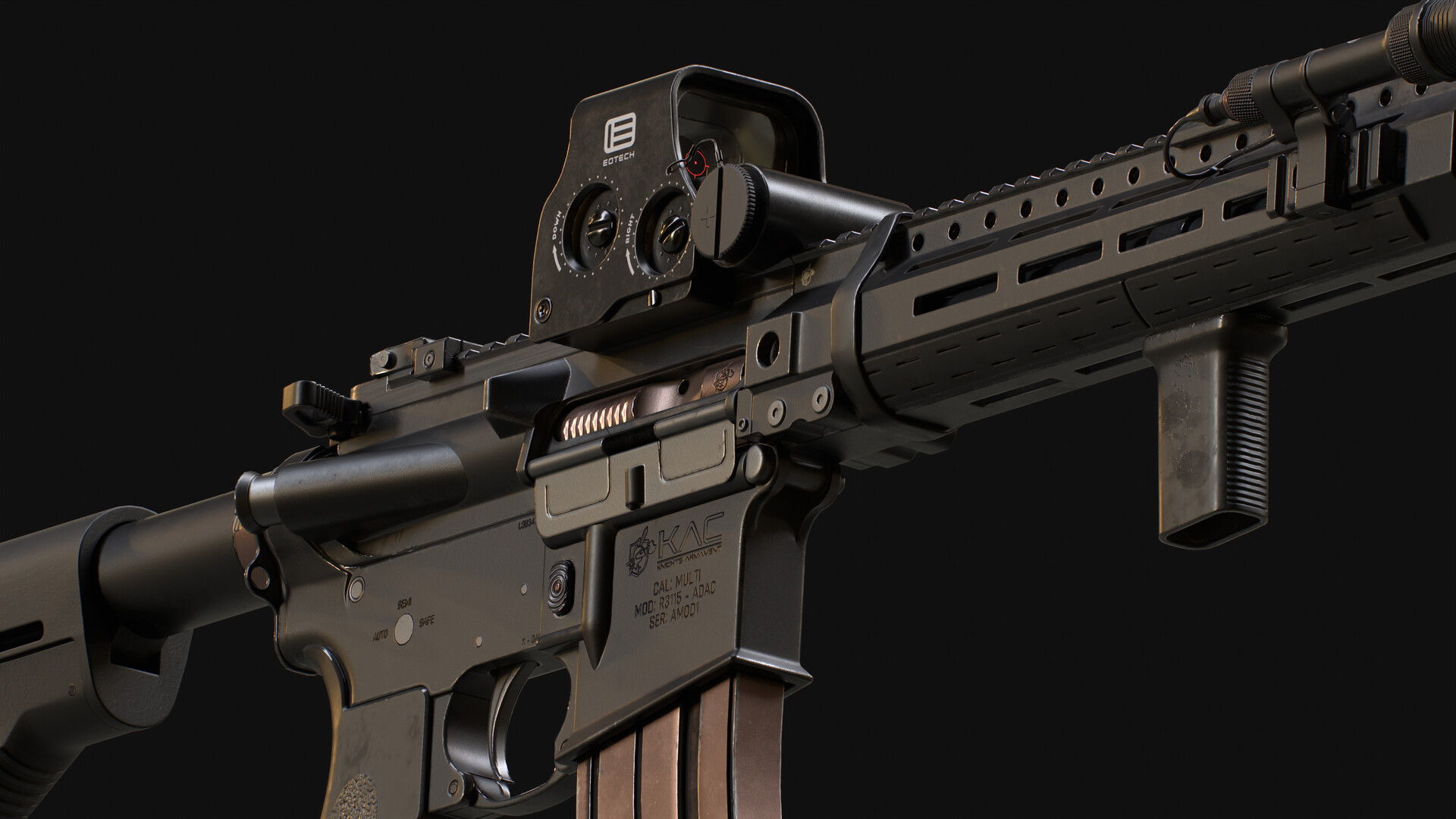 ArtStation - Custom M4A1 Rifle - Sight and attachments