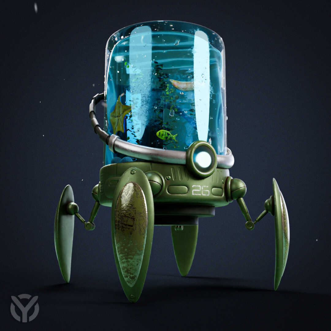 ArtStation - Aqua Robot 3D Model