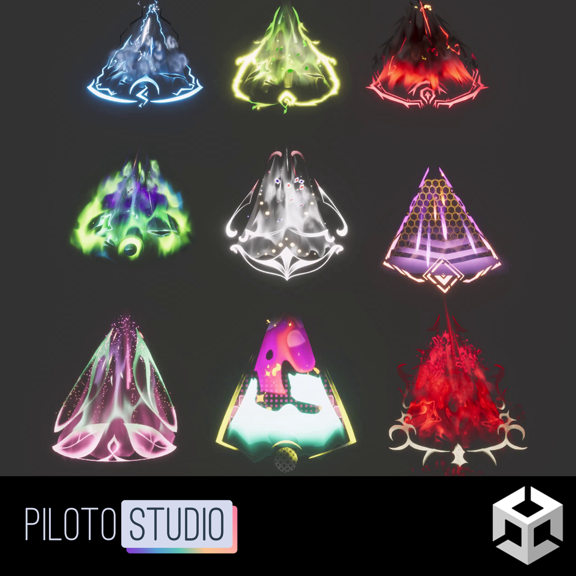 ArtStation - Elemental Cone Spells VFX