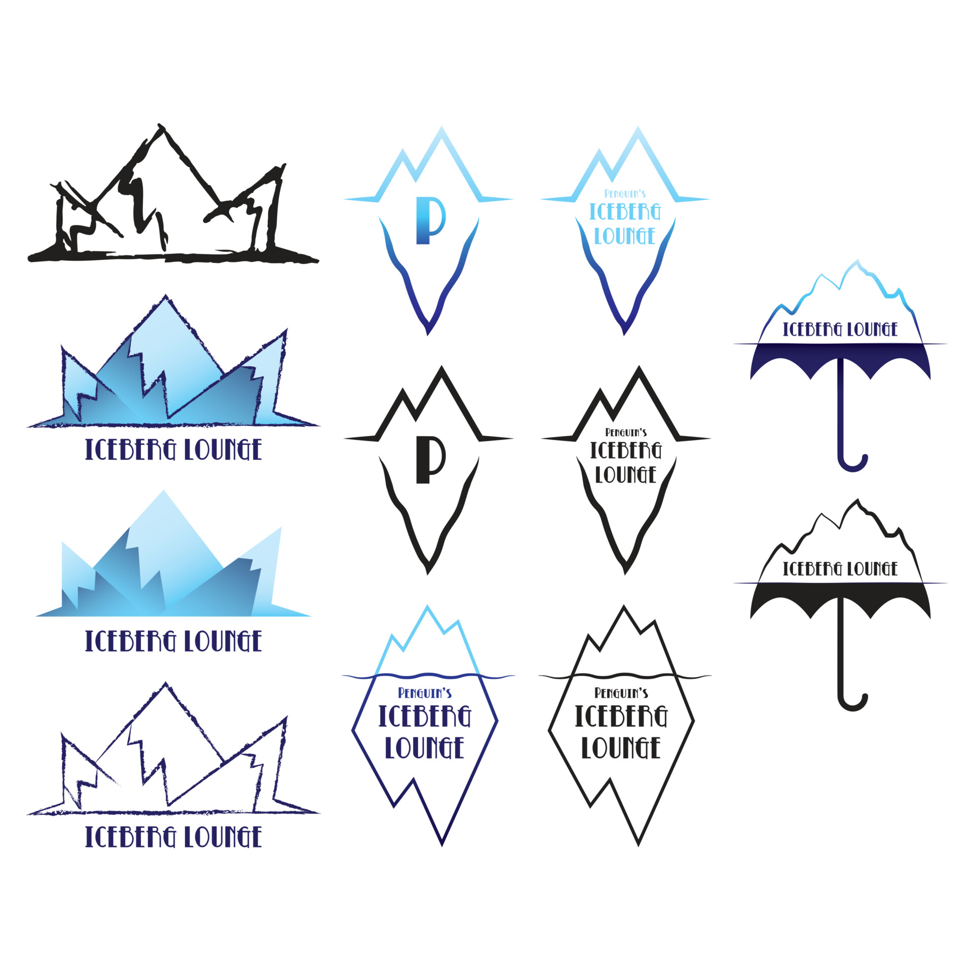 ArtStation - Iceberg Lounge Logo Variations (From Gotham TV series)
