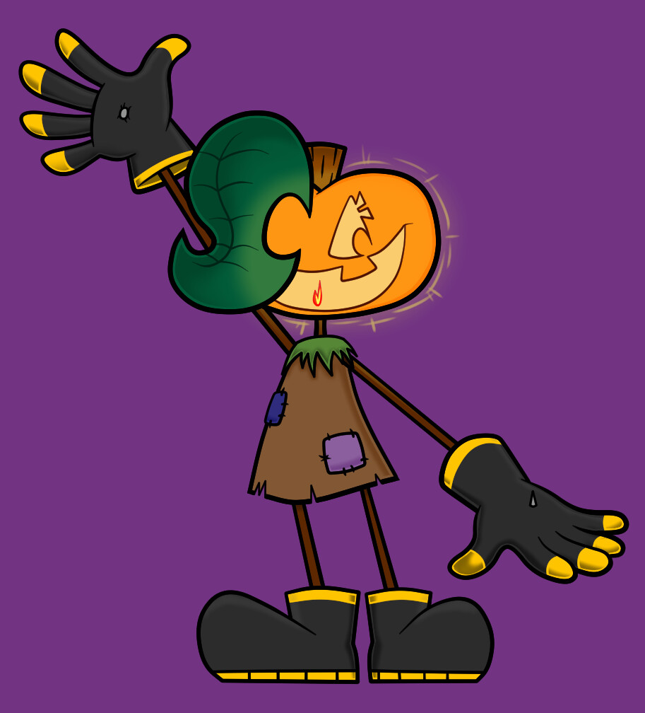 ArtStation - Gourdy the Scare-o-Lantern reference sheet