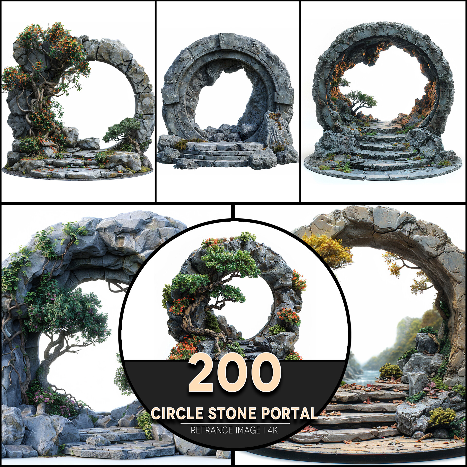Pixel Ref - Circle Stone Portal 4K Reference/Concept Images