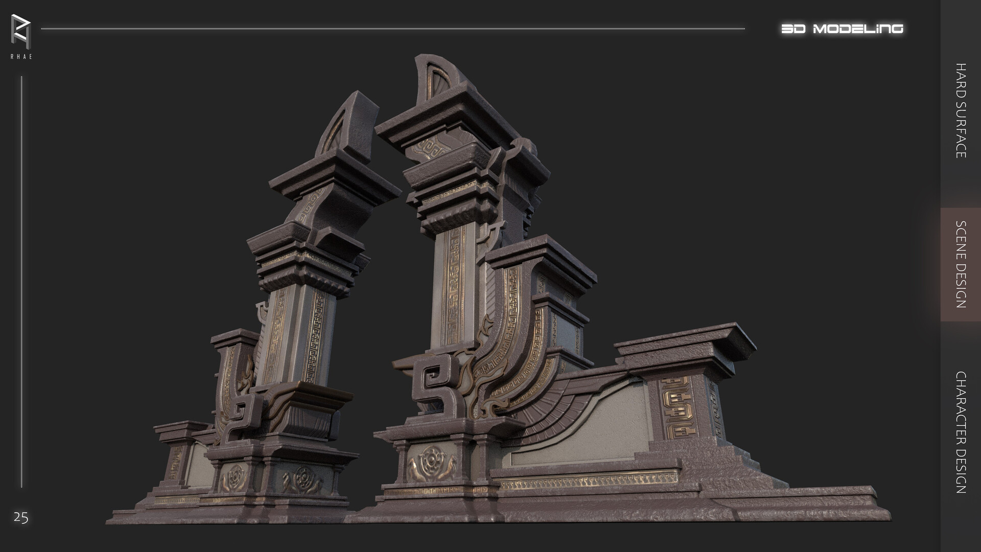 ArtStation - Naraka stone arch | 3D prop practice