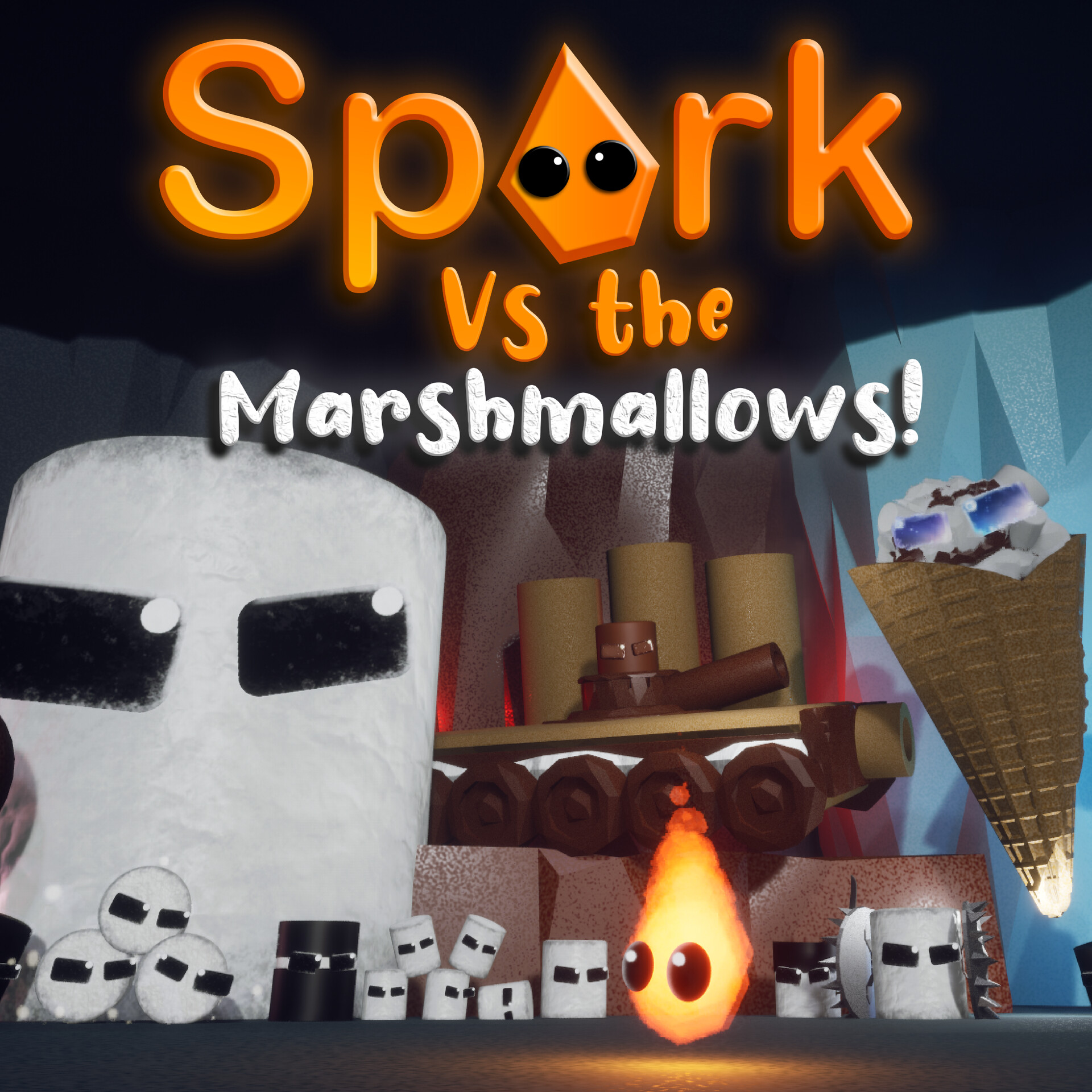 ArtStation - Spark Vs the Marshmallows | You Play As A Flame!