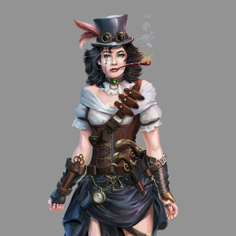 ArtStation - Steampunk Girl - Jean
