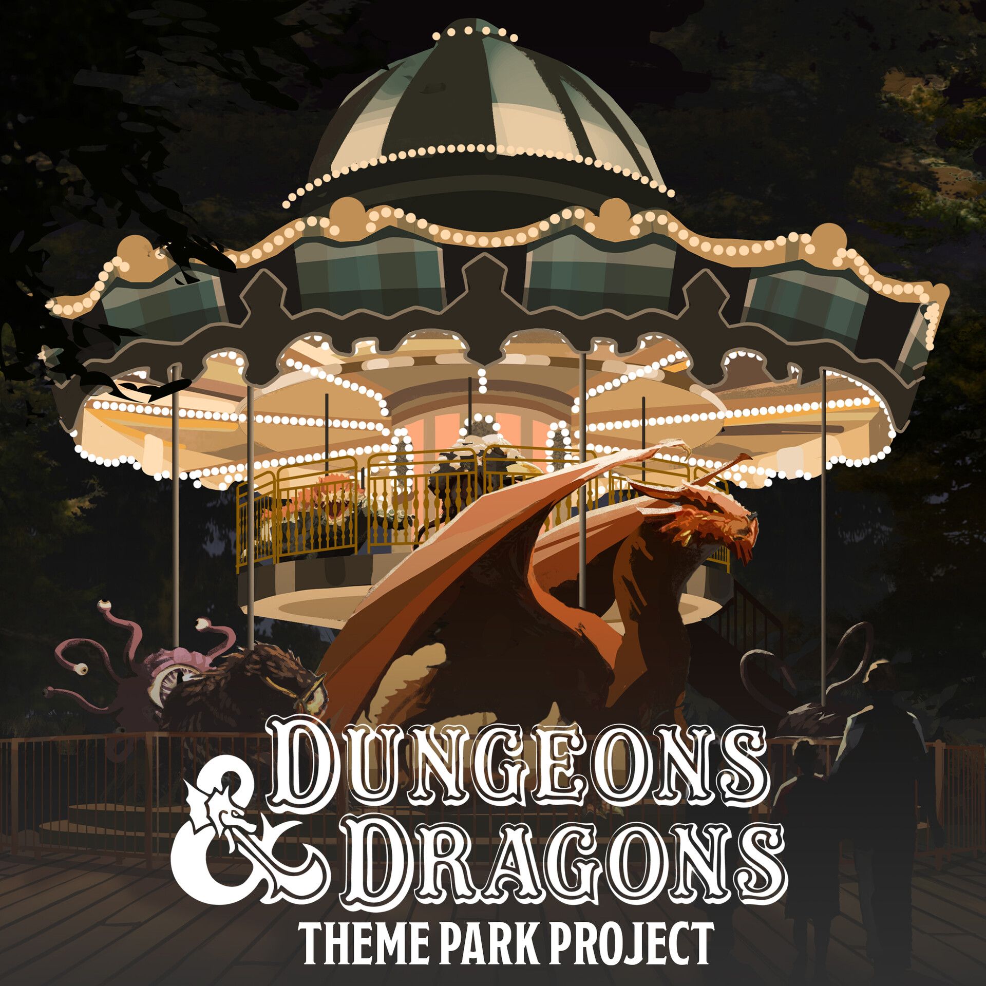 ArtStation - Dungeons & Dragons Theme Park | Carousel Illustration