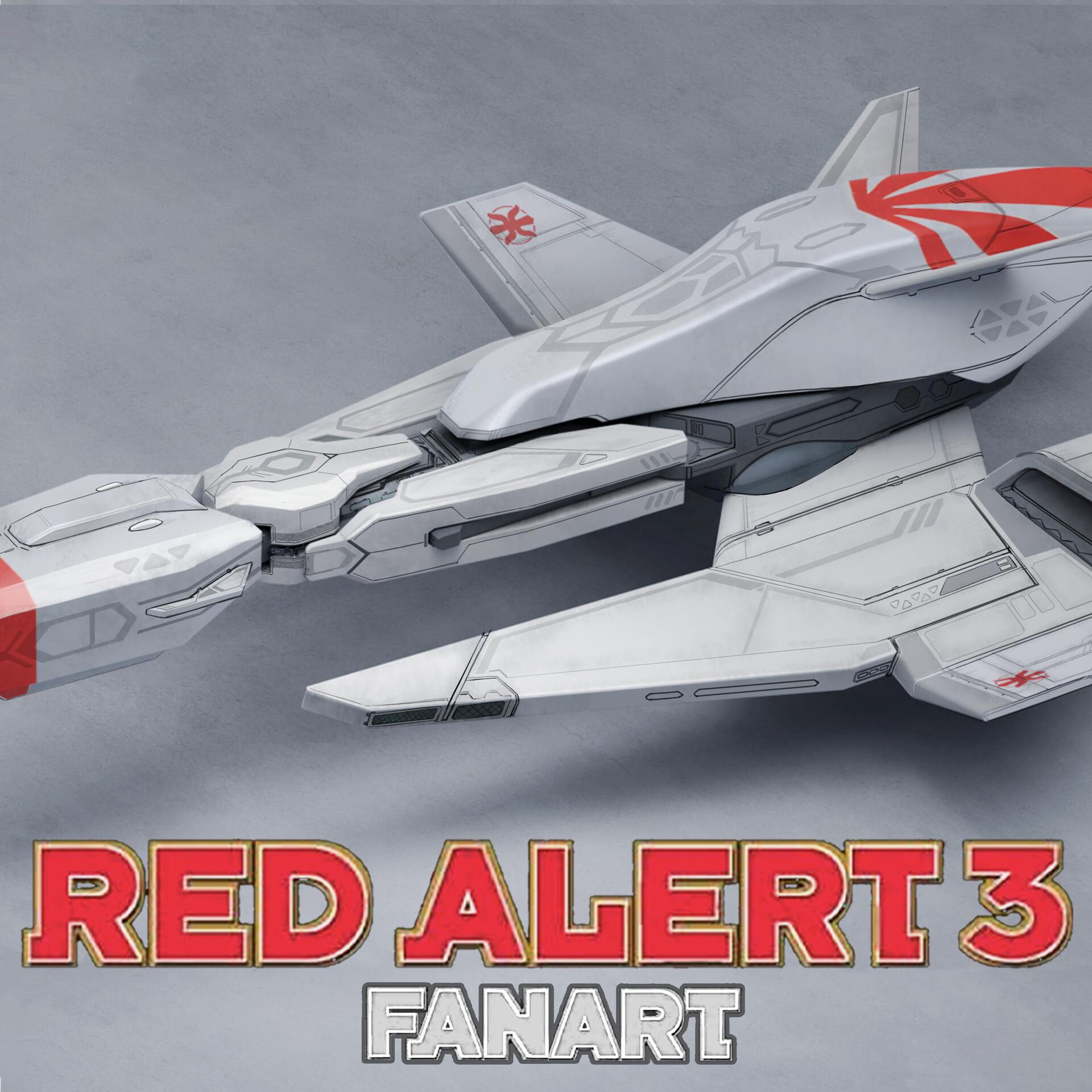 ArtStation - Red Alert 3 Fanart - Kusanagi Gunship - Sky mode