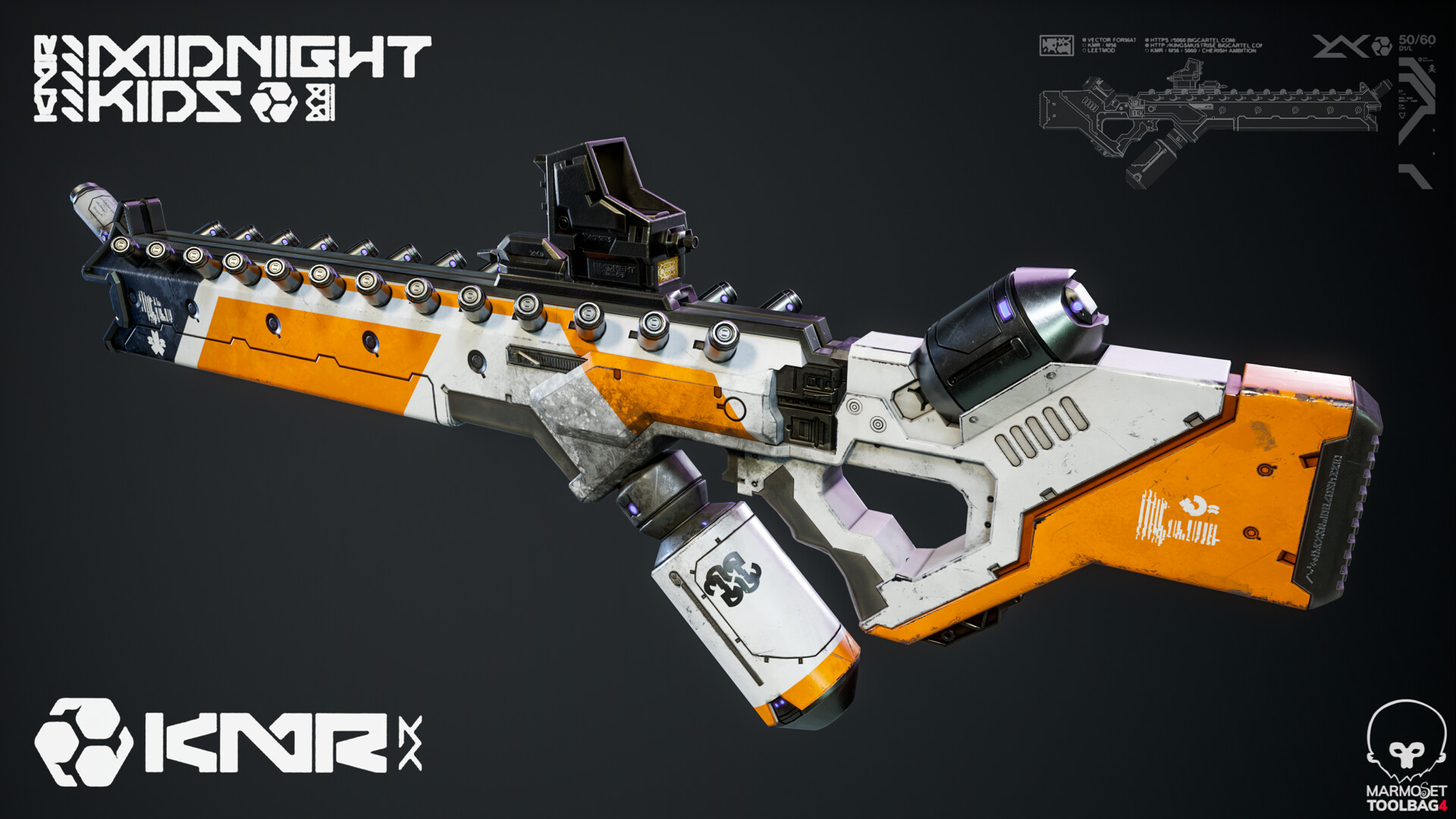 ArtStation - Sector 9 alien assault rifle