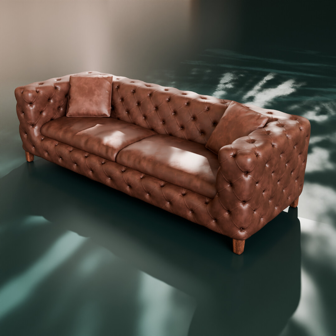 ArtStation - Chesterfield Pattern Sofa Workflow