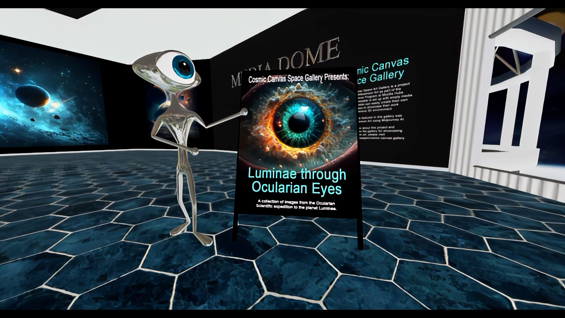 ArtStation - Cosmic Canvas Space Gallery - Mozilla Hubs World