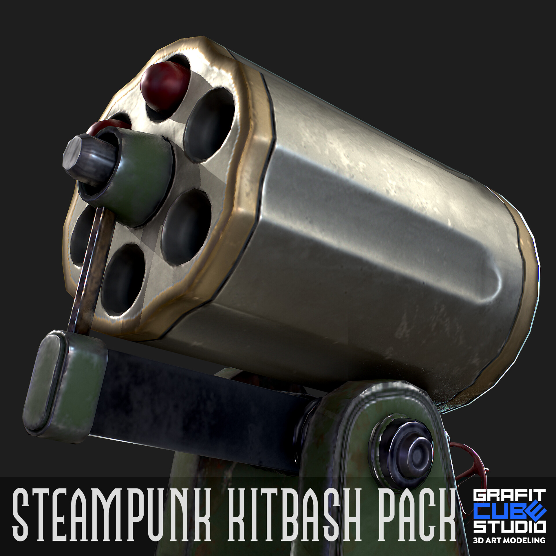 ArtStation - Cannon # 03_Steampunk Kitbash pack