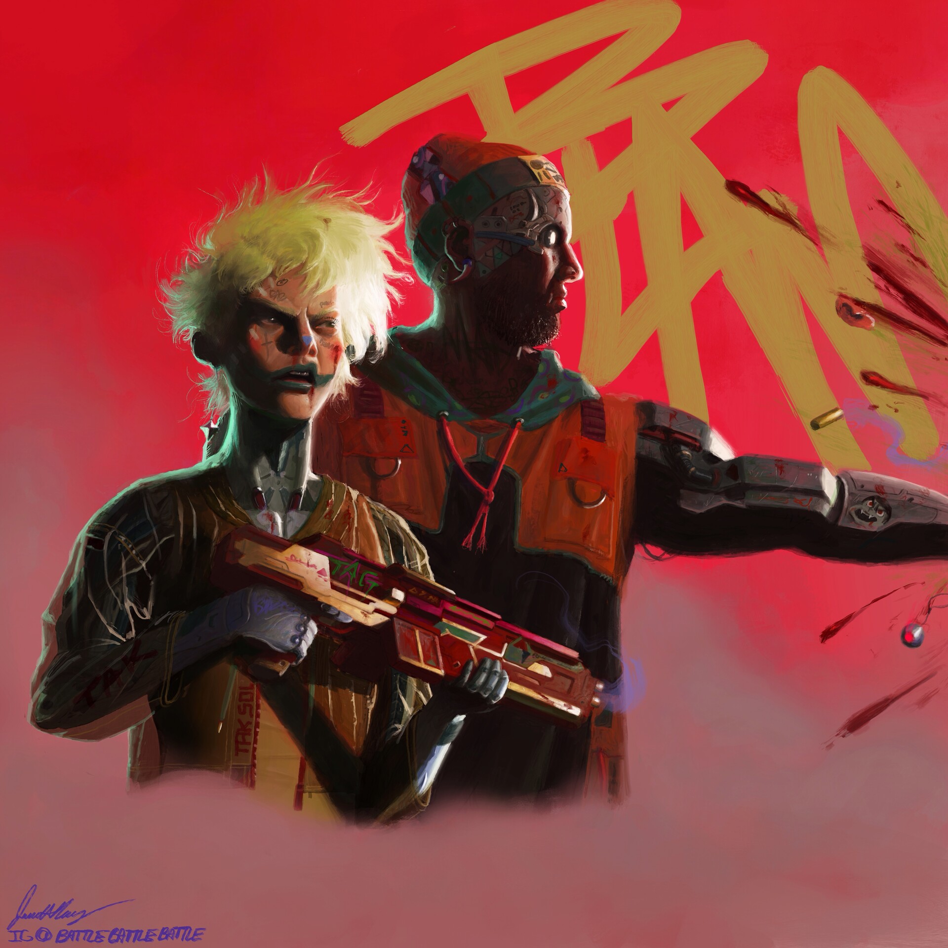 ArtStation - Cyberpunk couple