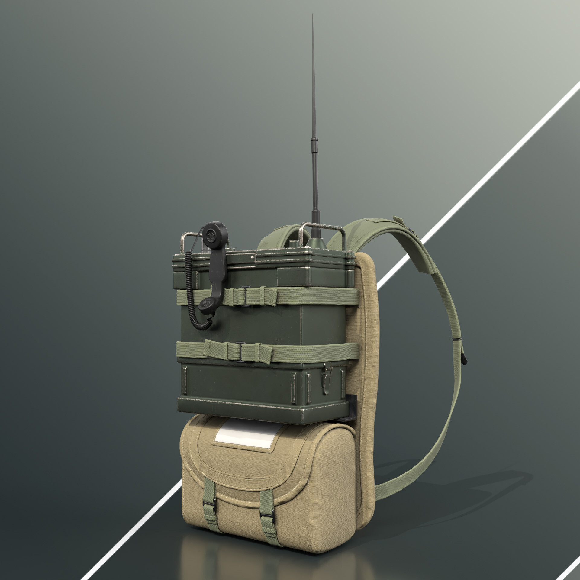 ArtStation - Military/Tactical Radio & Backpack
