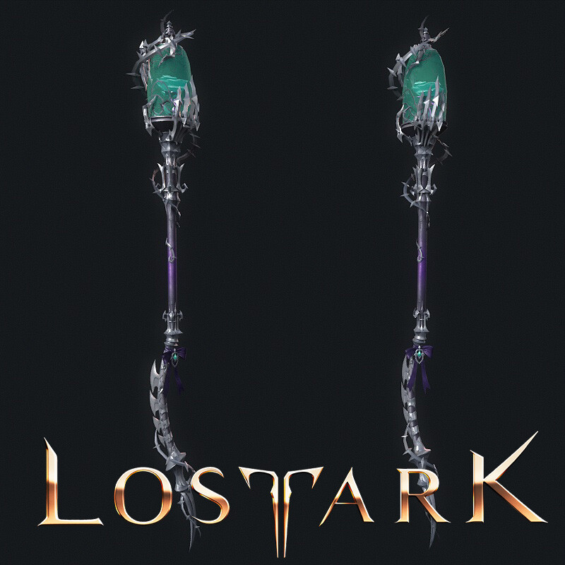ArtStation - Lostark Rose Glass Staff