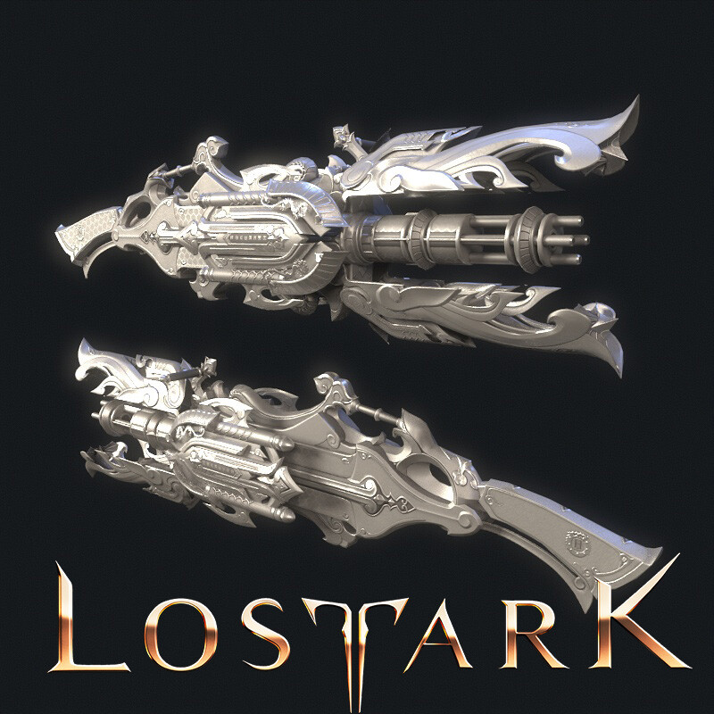 ArtStation - Lostark Blaster Silver Weapon