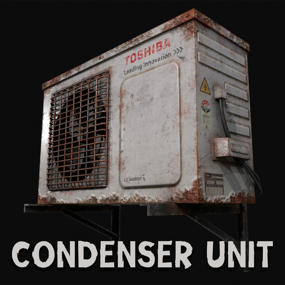 ArtStation - Condensing Unit of Air Conditioner (Low Poly)