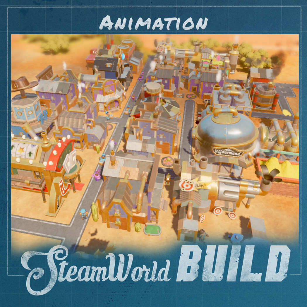 ArtStation - SteamWorld Build - Aristobots buildings