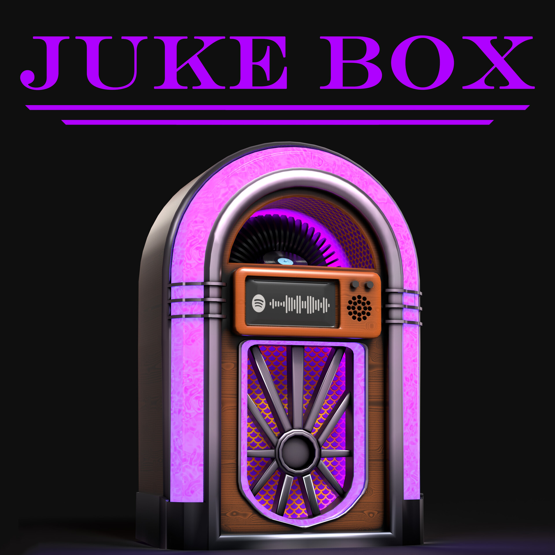 ArtStation - Juke box - Virtual bookcase