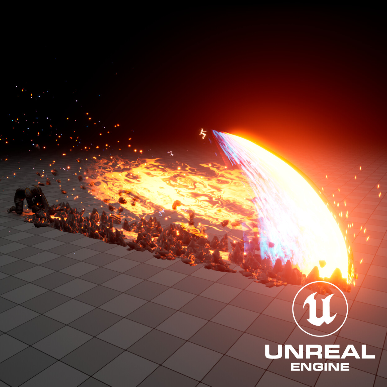 ArtStation - Fire Slash - Niagara VFX